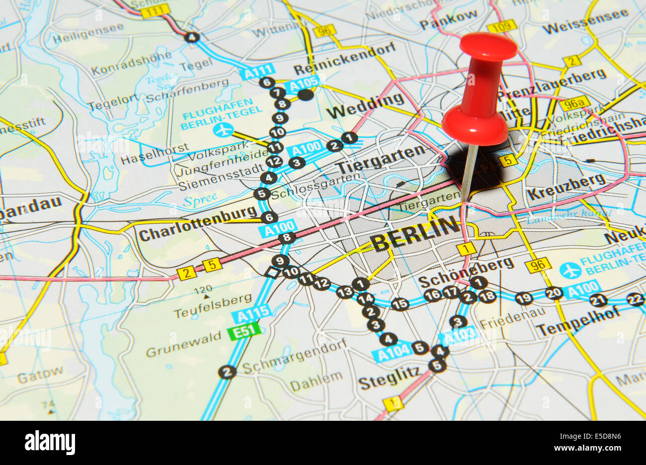Touristic map of berlin hi-res stock photography and images - Alamy