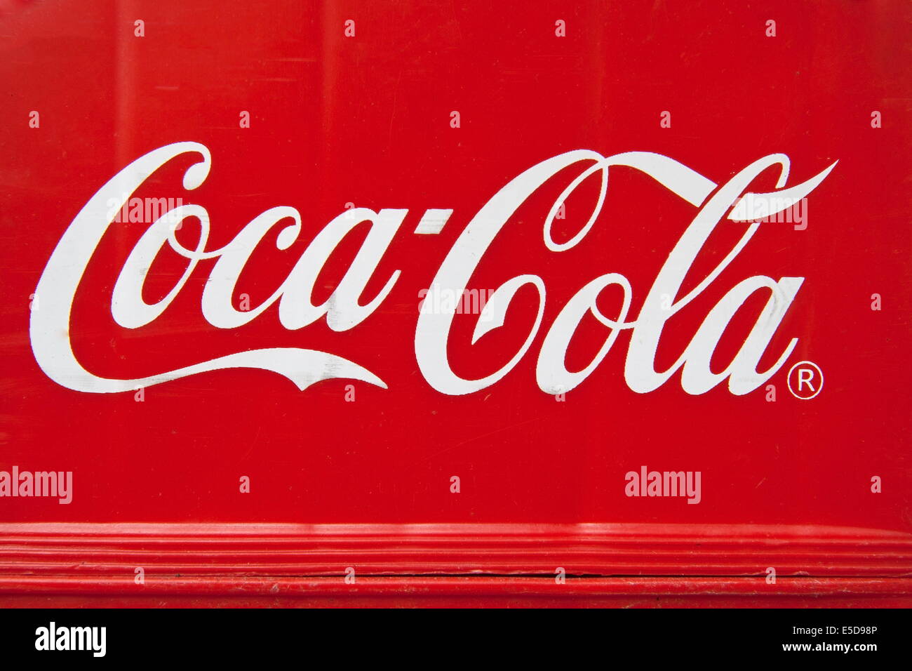 Steenwijk, Netherlands: July 30, 2011 - Advertising Coca Cola crate ...