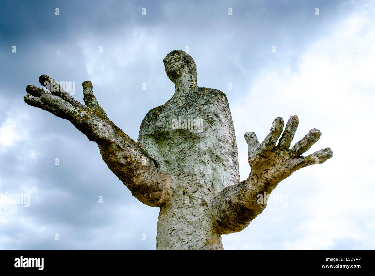 Sculpture by Louis Derbre at the Espace Culturel, Ernee, France Stock ...