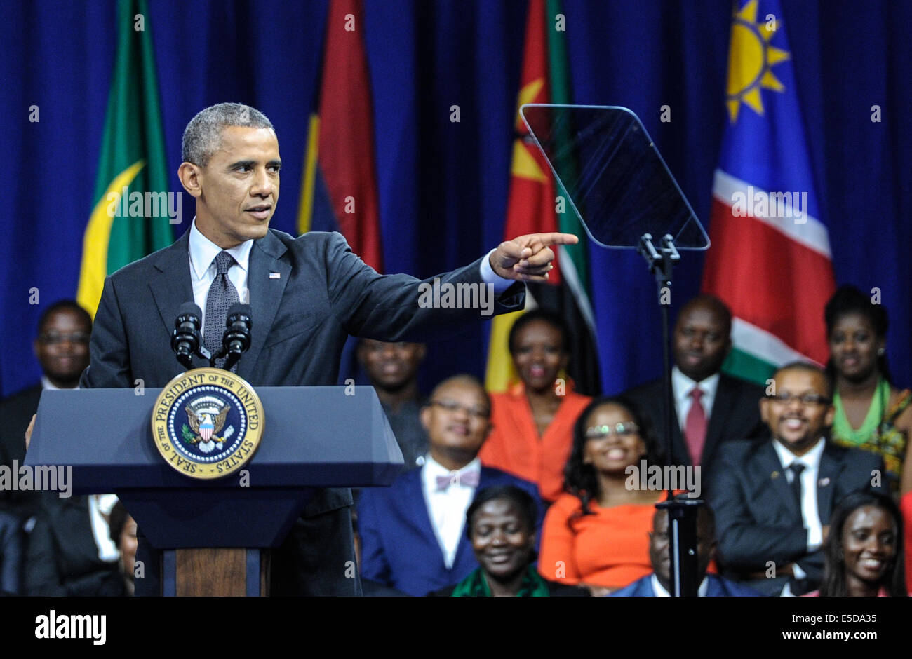 Washington DC, US. 28th July, 2014. U.S. President Barack Obama speaks ...