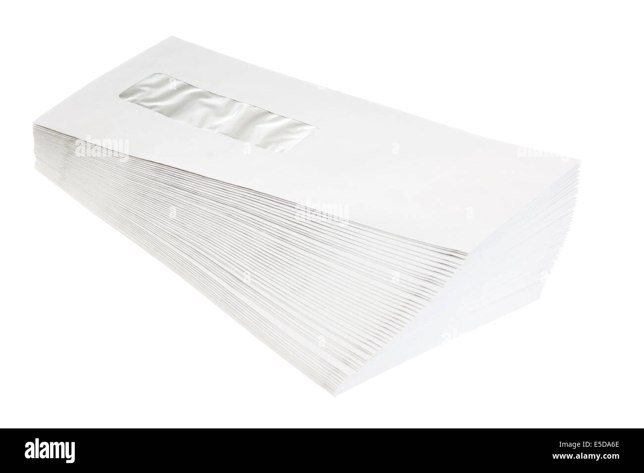 stack of mail envelopes isolated on white background Stock Photo - Alamy
