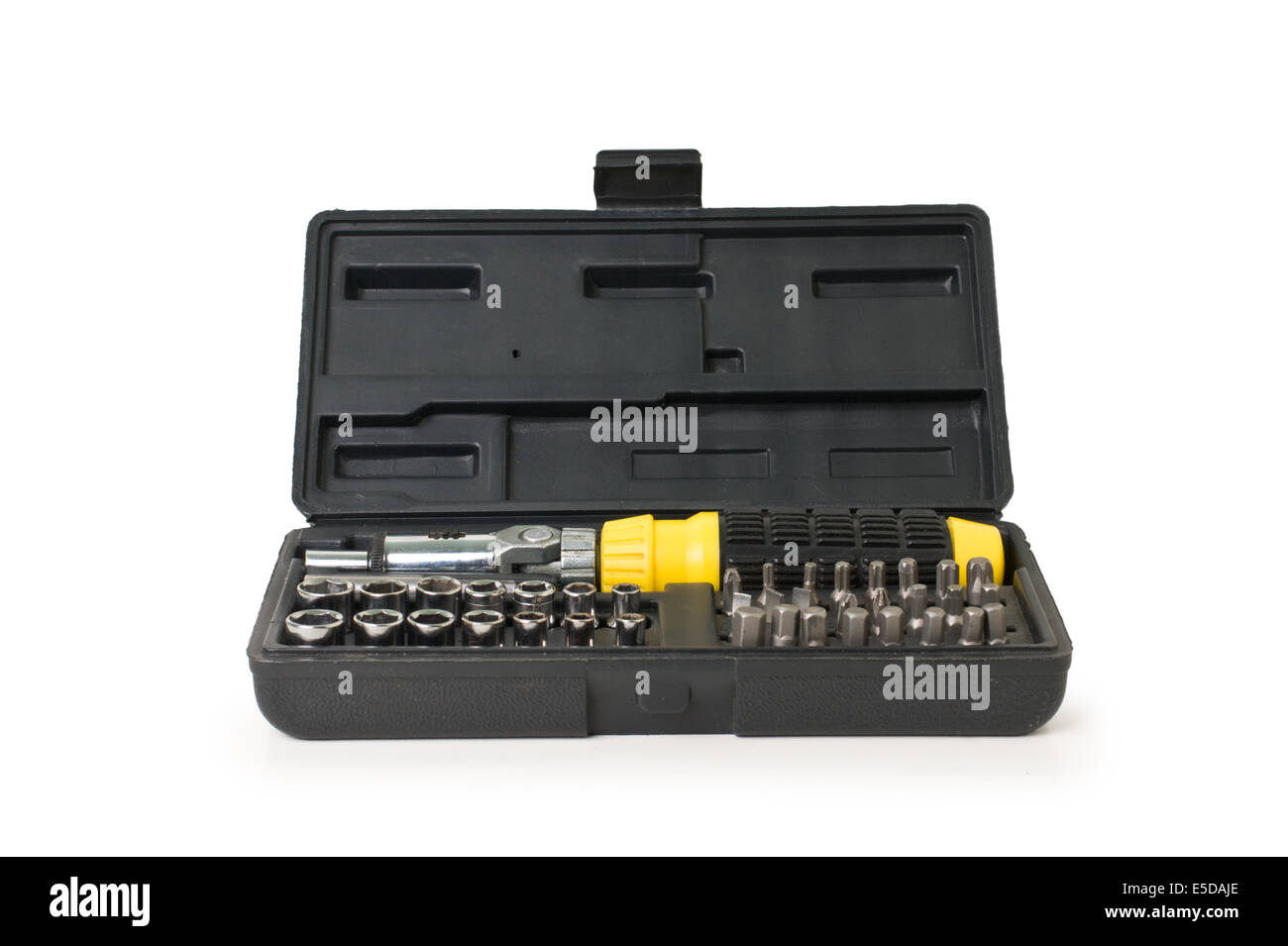 Screw driver and spanner kit isolated on a white background Stock Photo ...