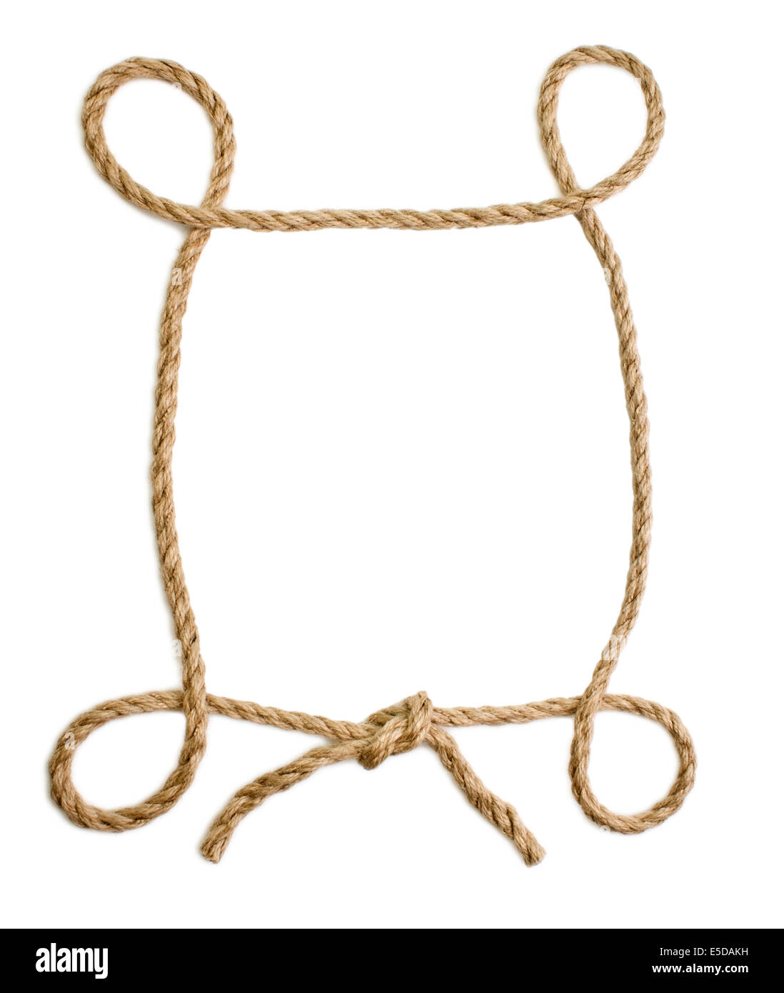 picture frame of rope isolated on a white background Stock Photo - Alamy