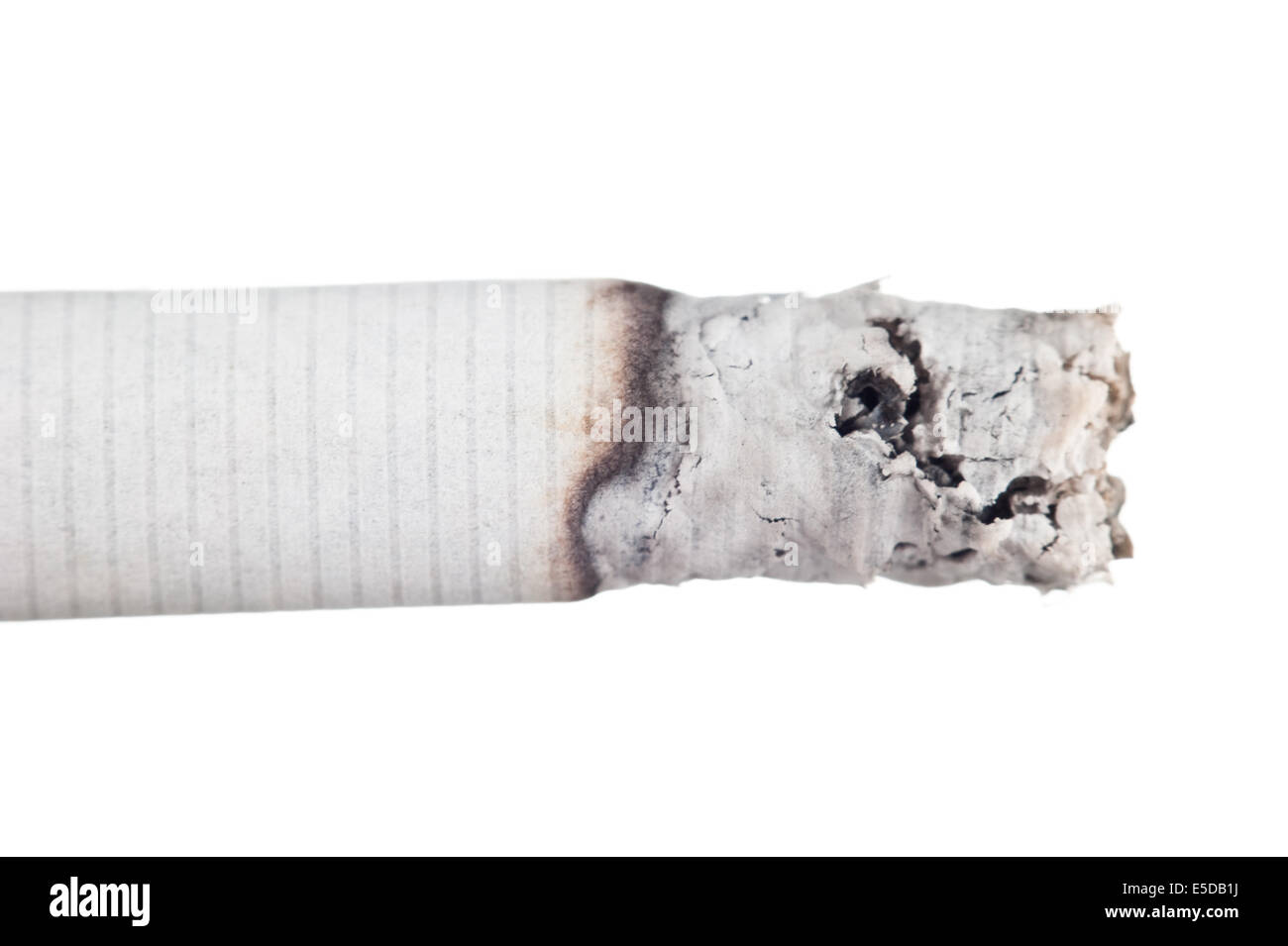 cigarette ashes macro isolated on white background Stock Photo - Alamy