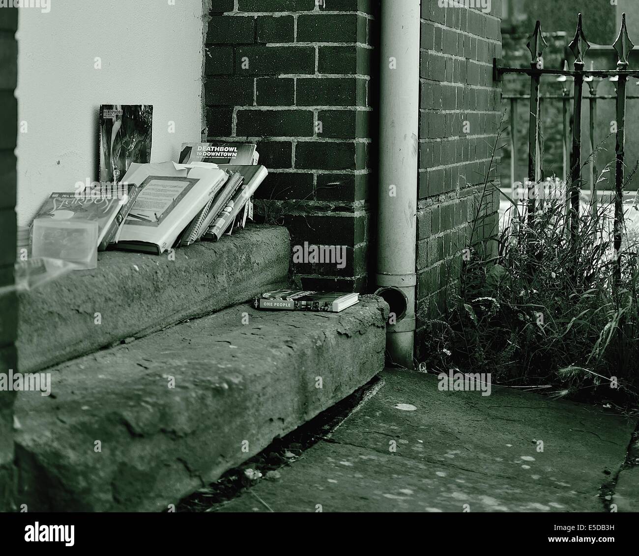Abandoned books and records Stock Photo - Alamy