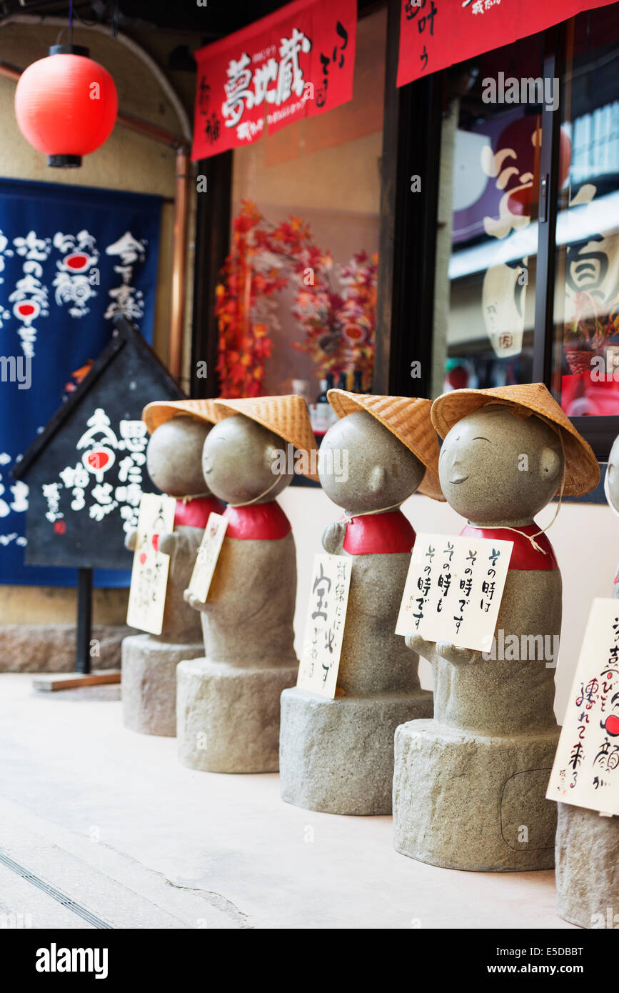 Asia, Japan, Honshu, Hiroshima prefecture, Miyajima Island, statues ...