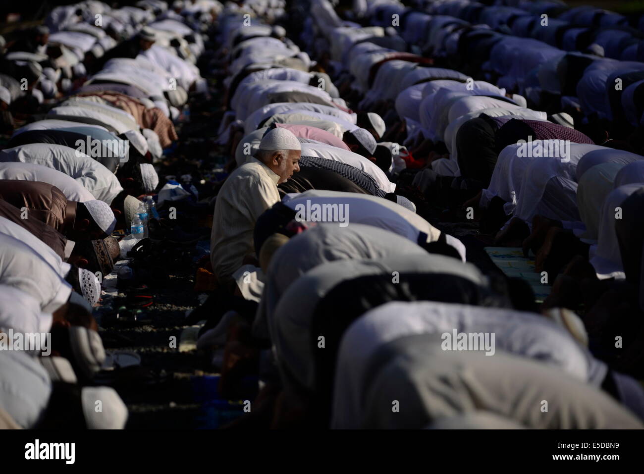 Panama City, Panama. 28th July, 2014. Muslims gather for the ...