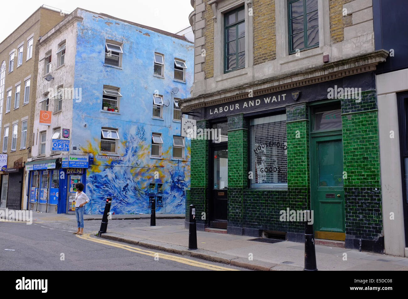 Labour and Wait pub in East London Stock Photo - Alamy