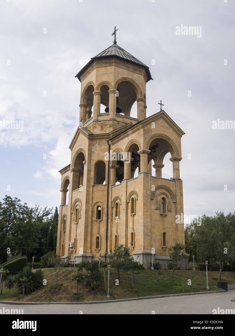 Trinity cathedral belltower. The biggest orthodox cathedral of Caucasus ...