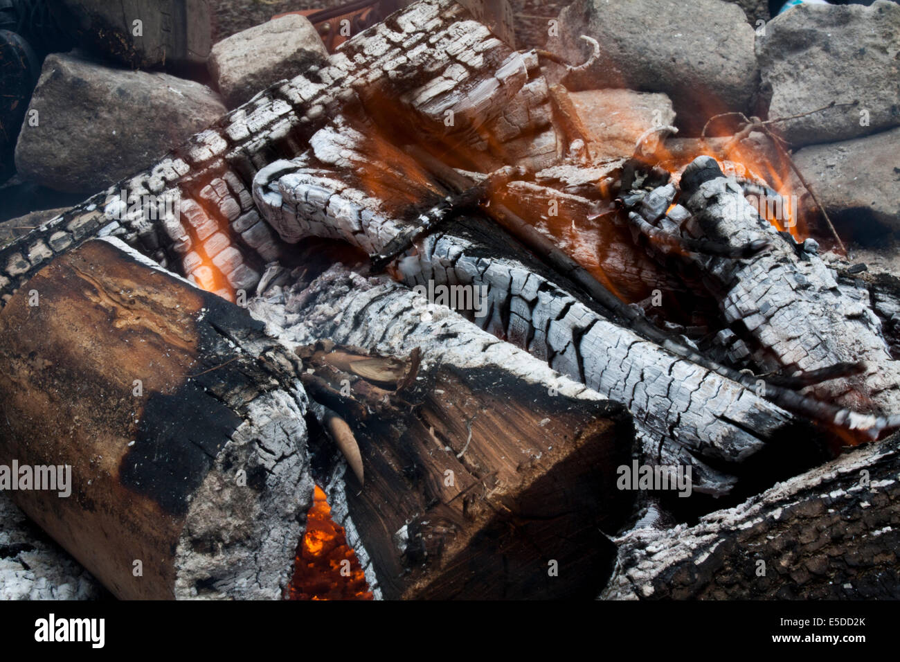 An outdoor campfire Stock Photo - Alamy