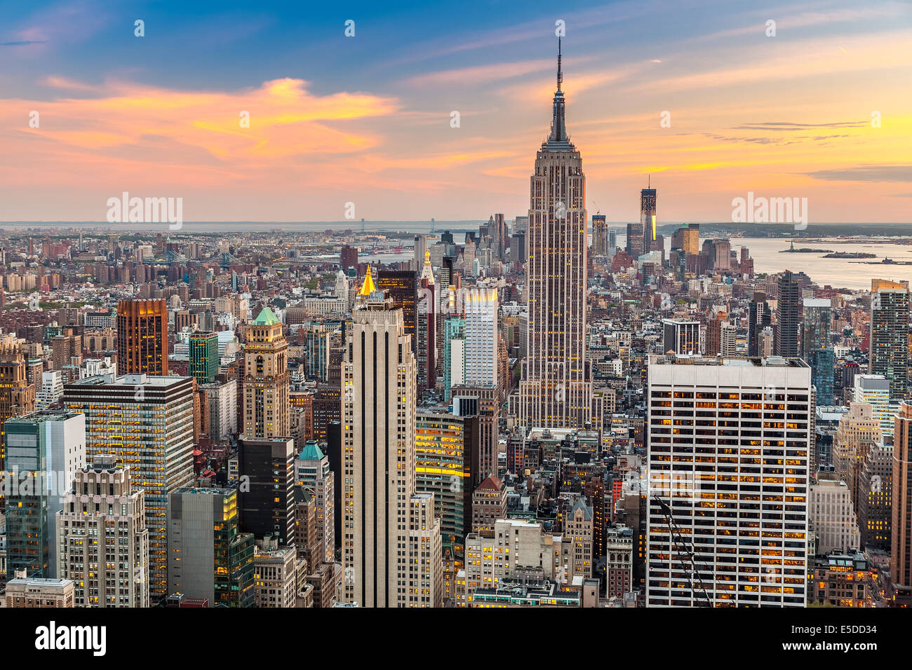 Manhattan aerial view Stock Photo - Alamy