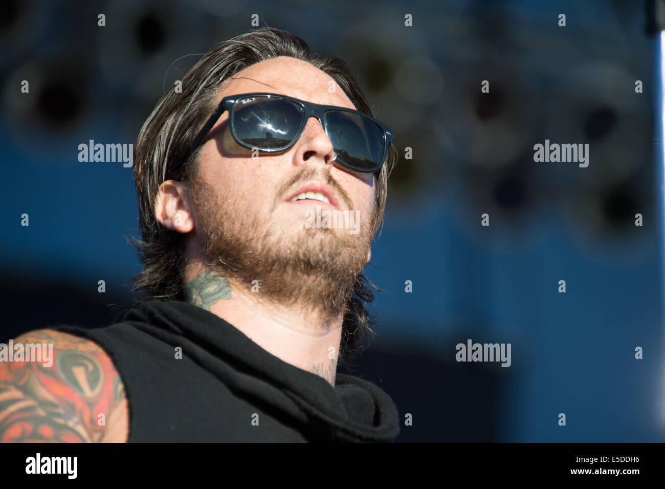 LINCOLN, CA - July 25: James Hart of Burn Halo performs in support of ...