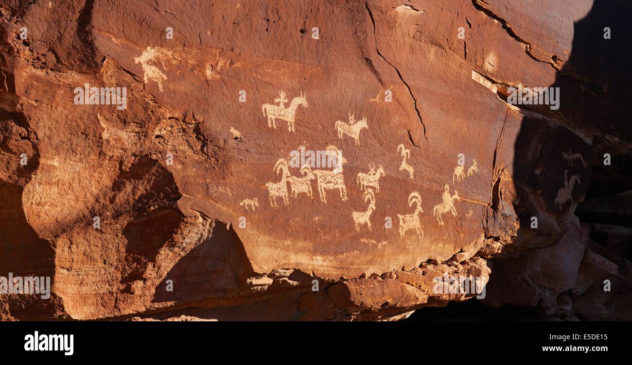 Rock Art near Wolfe Ranch in Arches National Park, Utah Stock Photo - Alamy