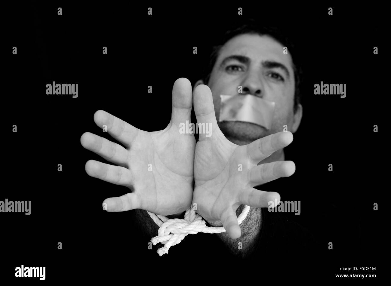 Hands Tied Up With Rope Stock Photos & Hands Tied Up With Rope Stock ...