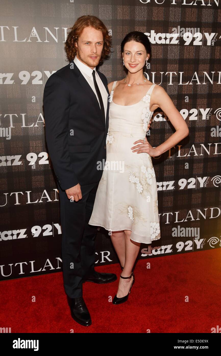 New York, NY, USA. 28th July, 2014. Sam Heughan, Caitriona Balfe at ...