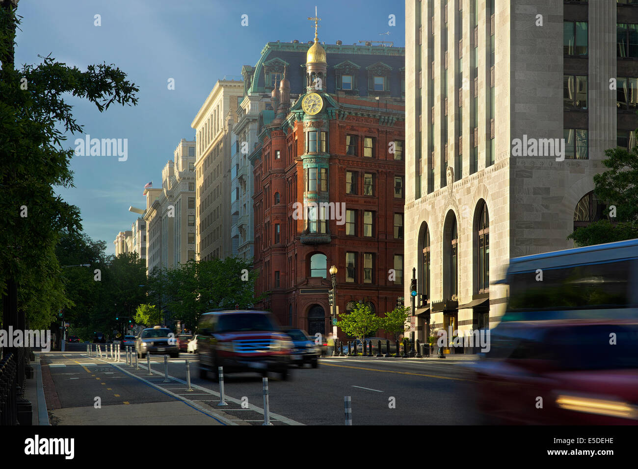 City Traffic on Wide Street in Washington DC Stock Photo - Alamy