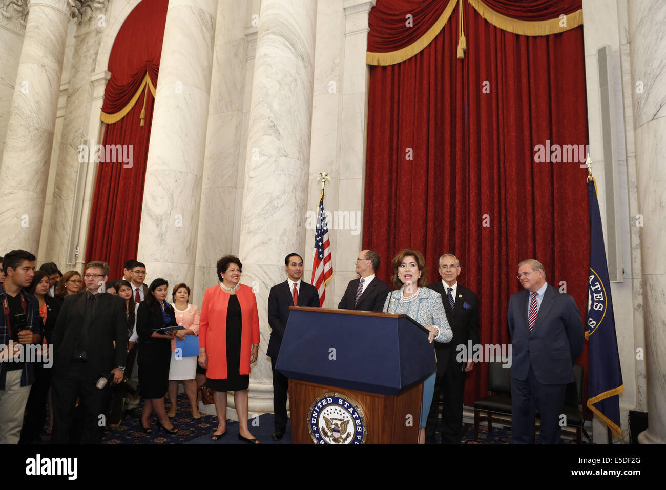 Washington, DC, USA. 28th July, 2014. Four Latino cabinet members being ...