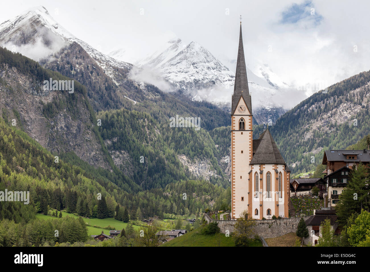 Parish church of Heiligenblut, Grossglockner, Heiligenblut, Carinthia ...