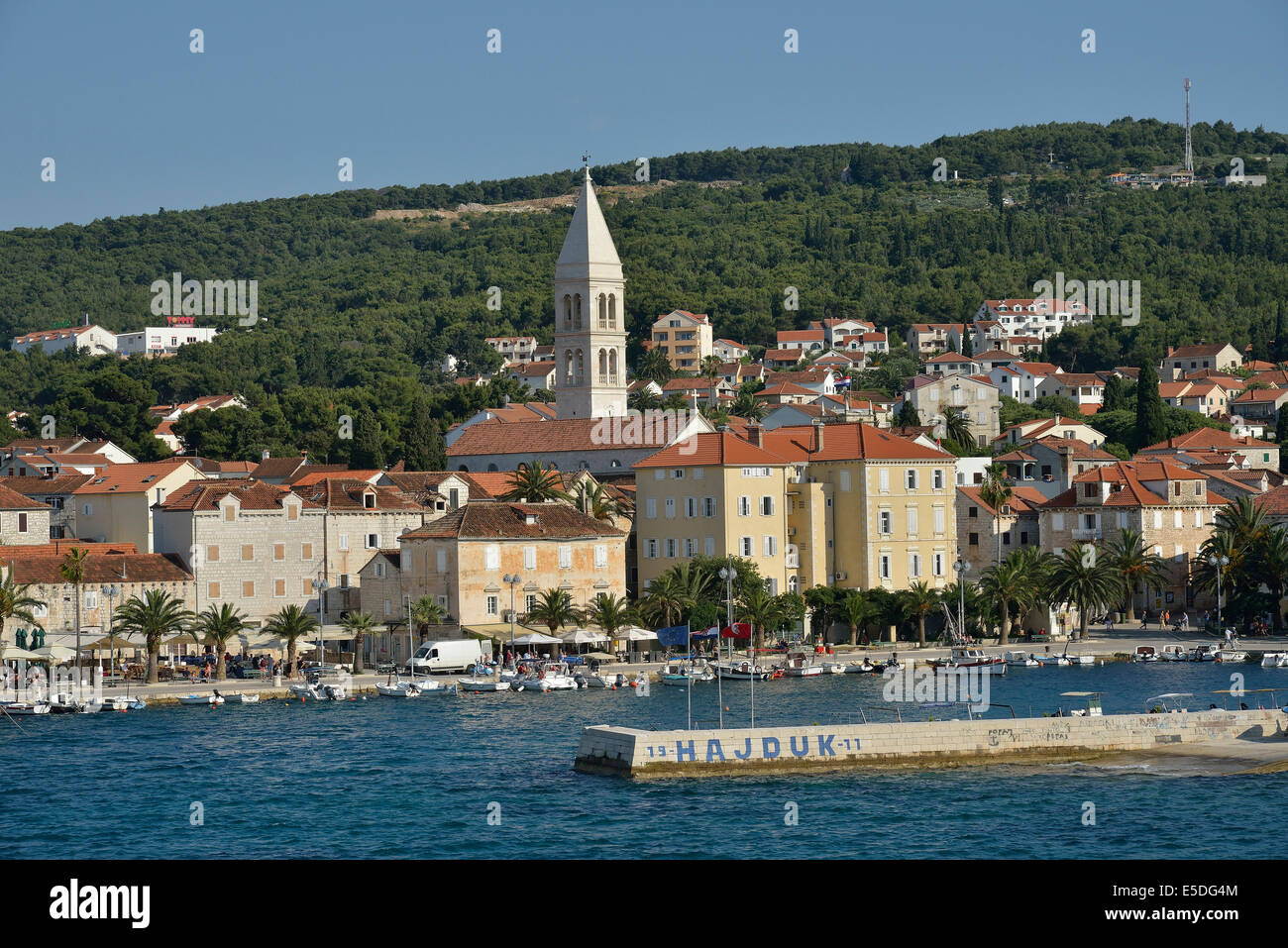 Harbour of Supetar, Island of Brač, Dalmatia, Croatia Stock Photo - Alamy