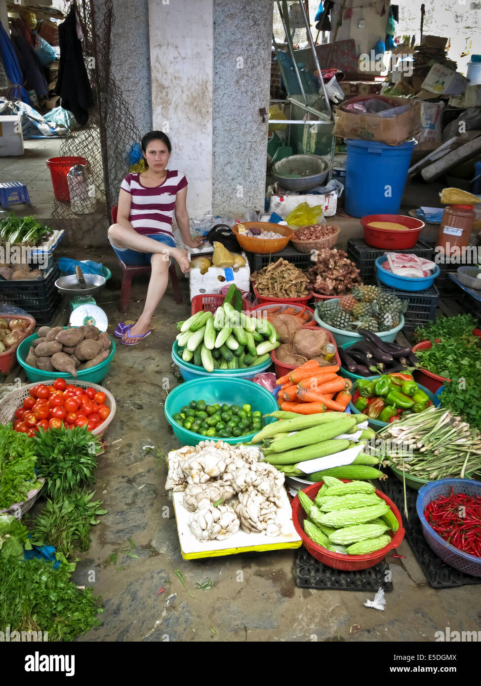 Vegetables at Bac Ha market Stock Photo - Alamy