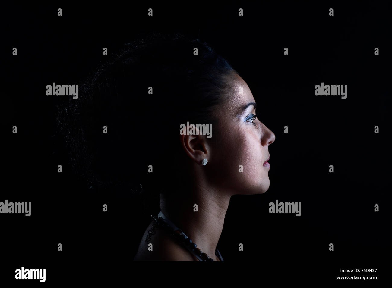 Black woman profile shadow hi-res stock photography and images - Alamy