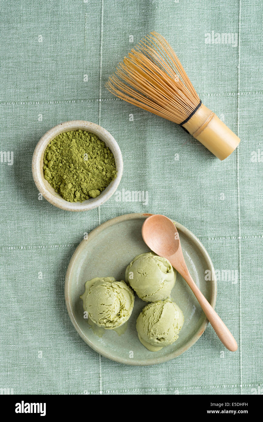 Matcha green tea brush hi-res stock photography and images - Alamy