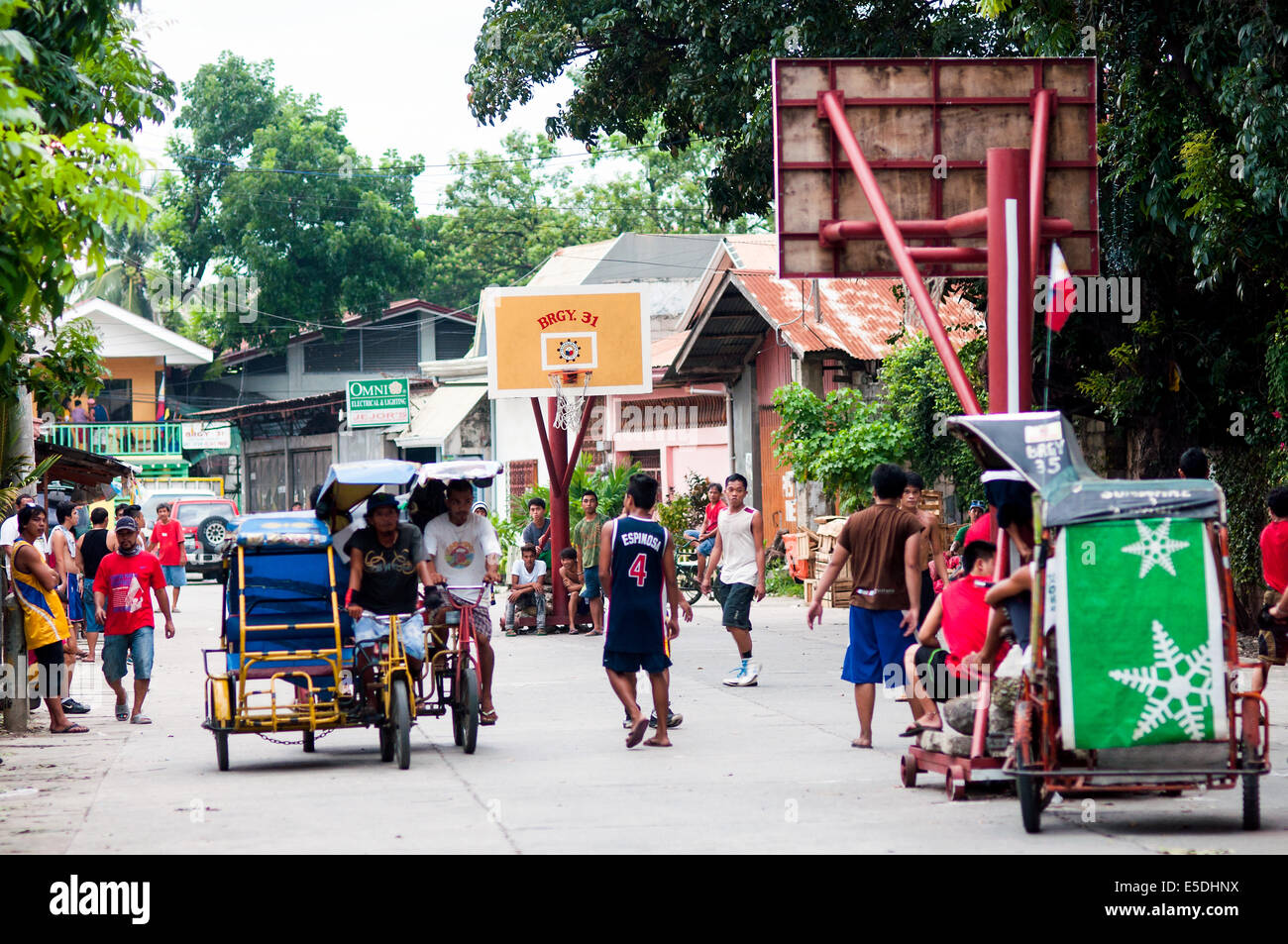 Street scene with basketball, CBD, Cagayan de Oro, Misamis Oriental ...