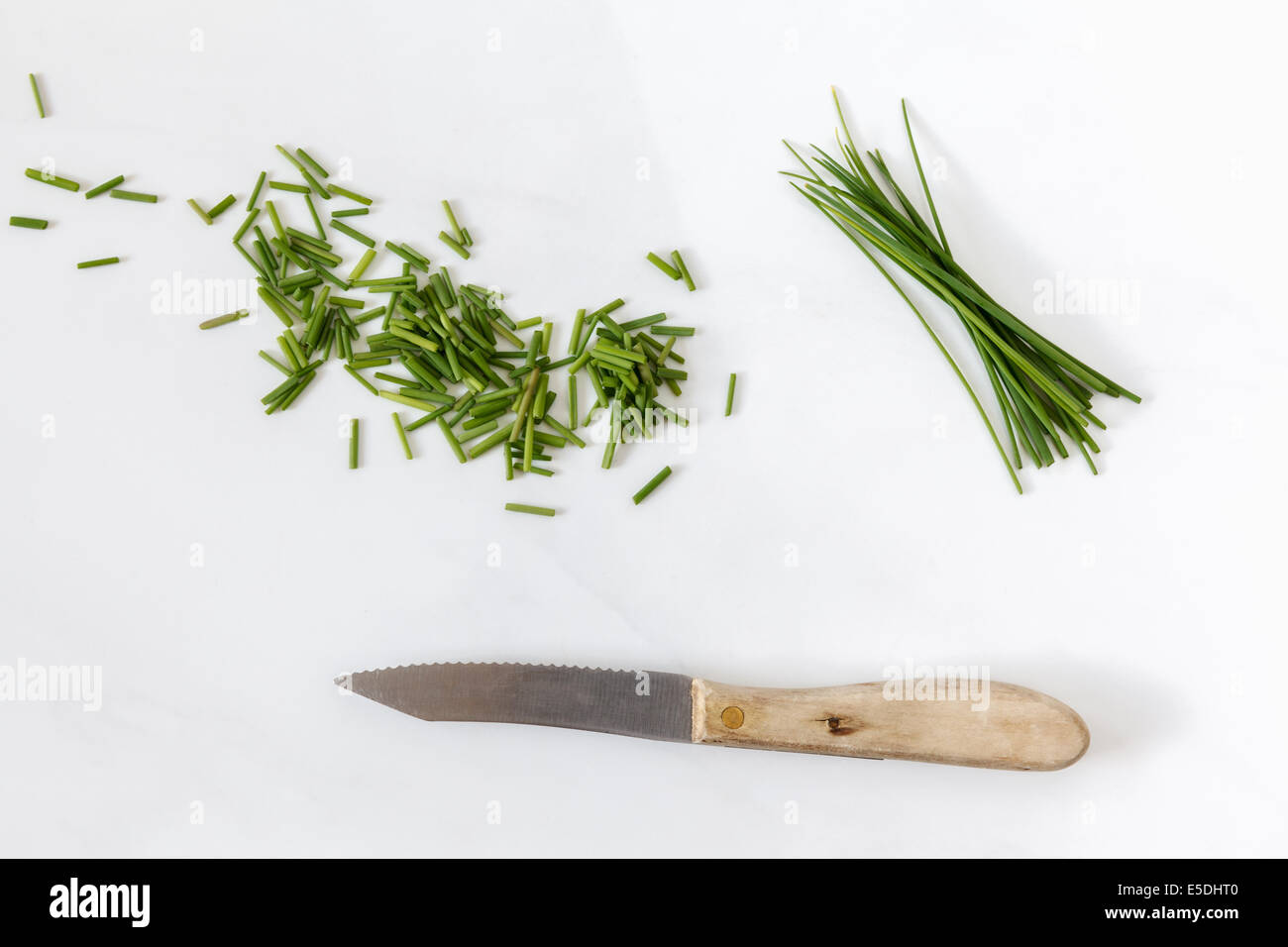 Chopped chives in white hi-res stock photography and images - Alamy