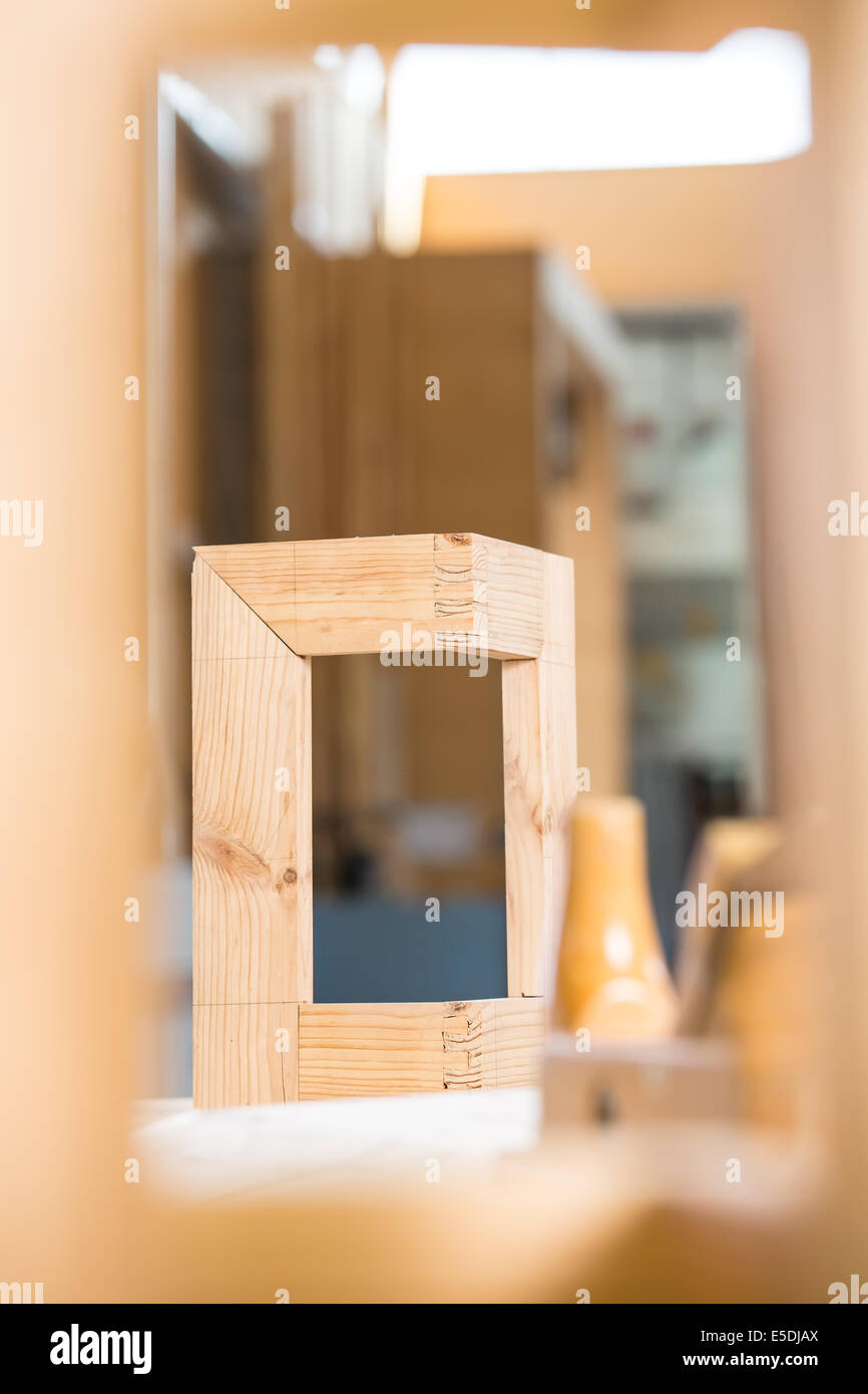 Piece of wood in a carpentry Stock Photo - Alamy