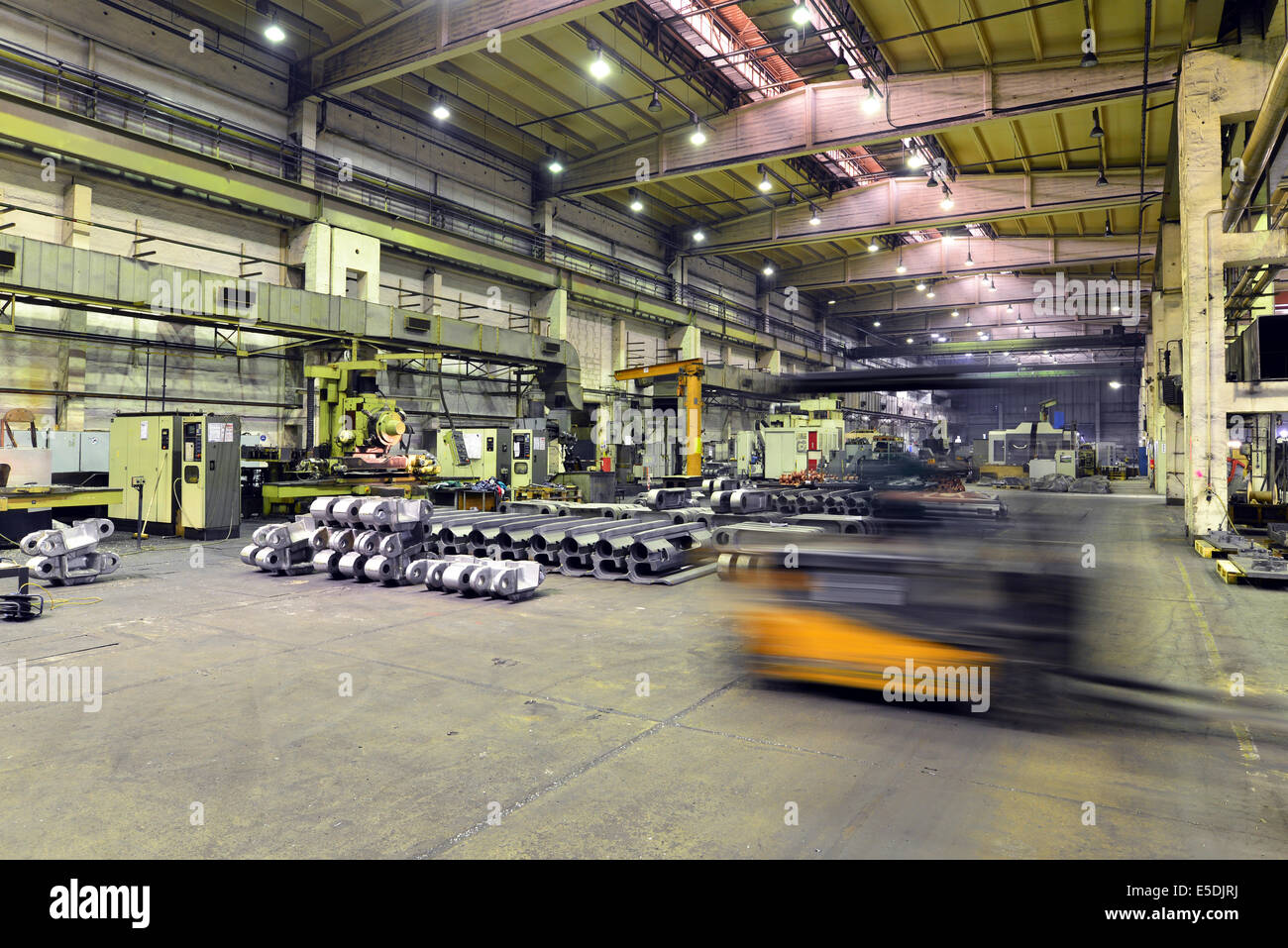 Forklift in a factory Stock Photo - Alamy