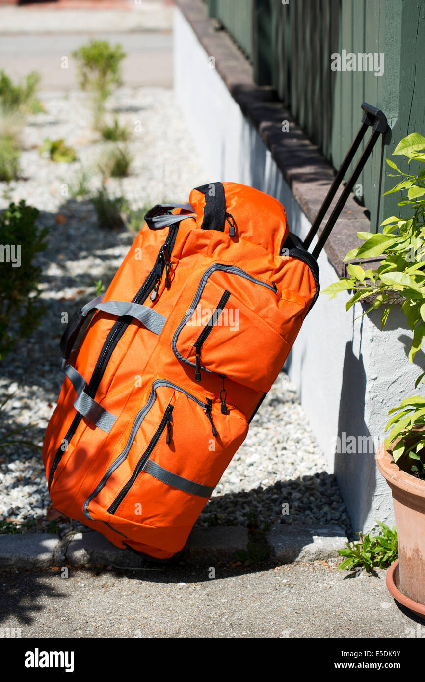 Germany, Bavaria, Wheeled luggage on floor Stock Photo - Alamy