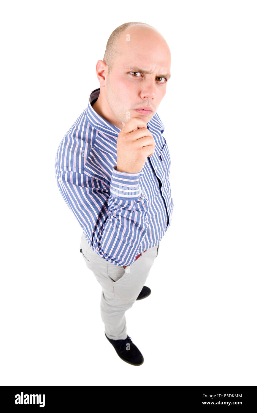young casual man full body in a white background Stock Photo - Alamy