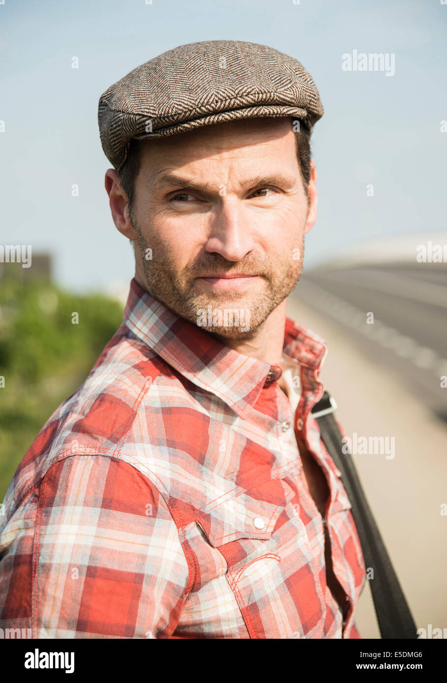 Germany, Mannheim, Man with cap, portrait Stock Photo - Alamy