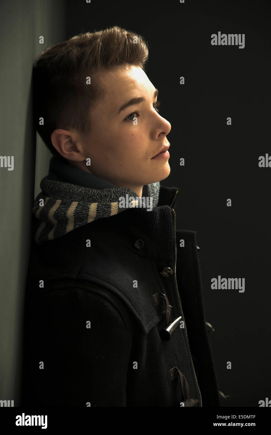 Portrait teenager boy profile hi-res stock photography and images - Alamy
