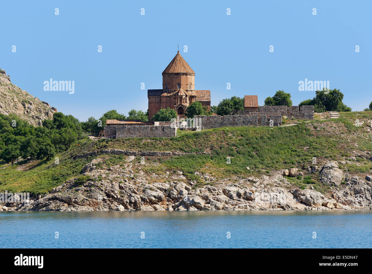 Turkey, Van Province, Akdamar Island, Van Lake, Akdamar Island, Church ...