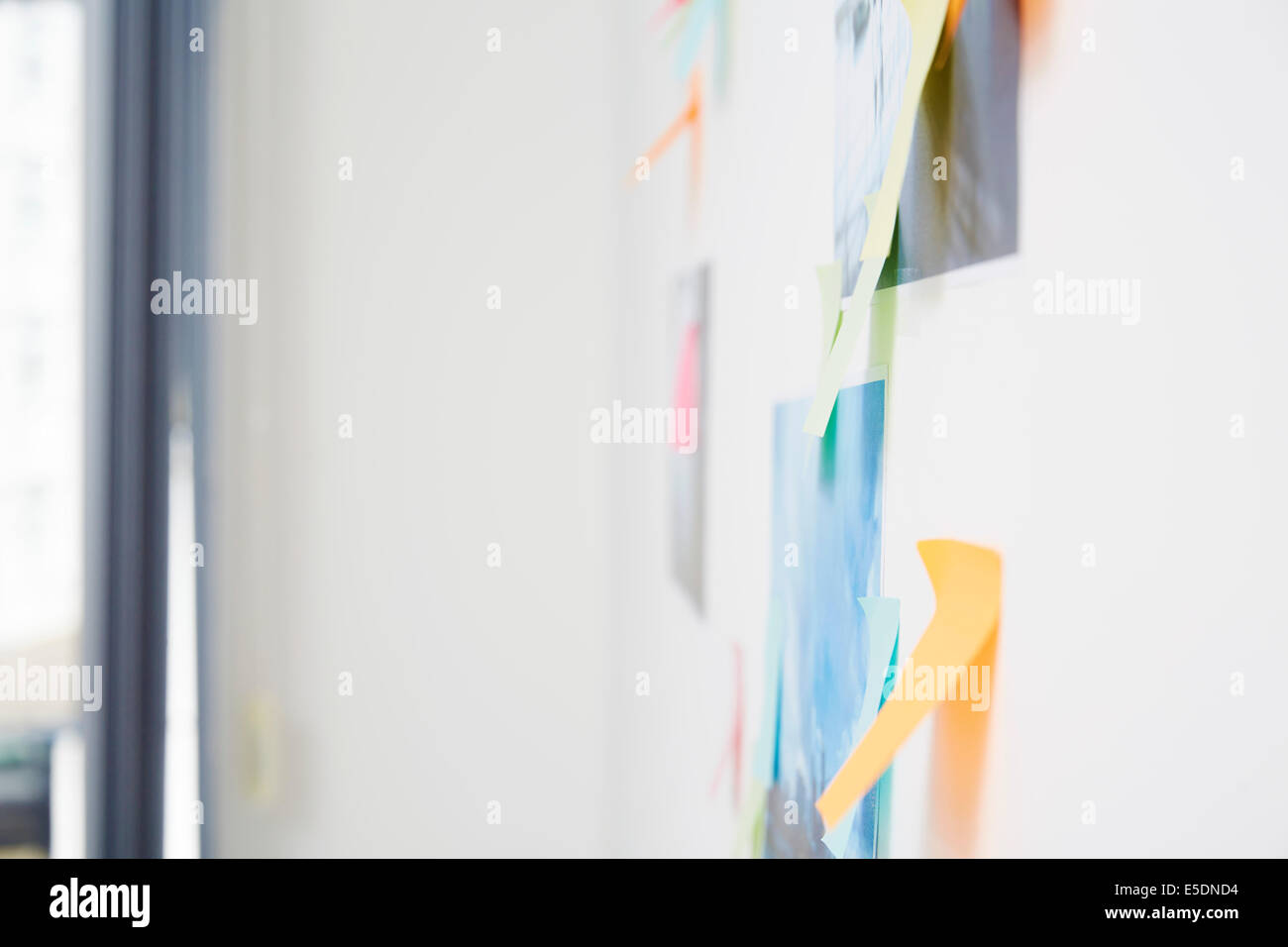 Wall with adhesive notes Stock Photo - Alamy