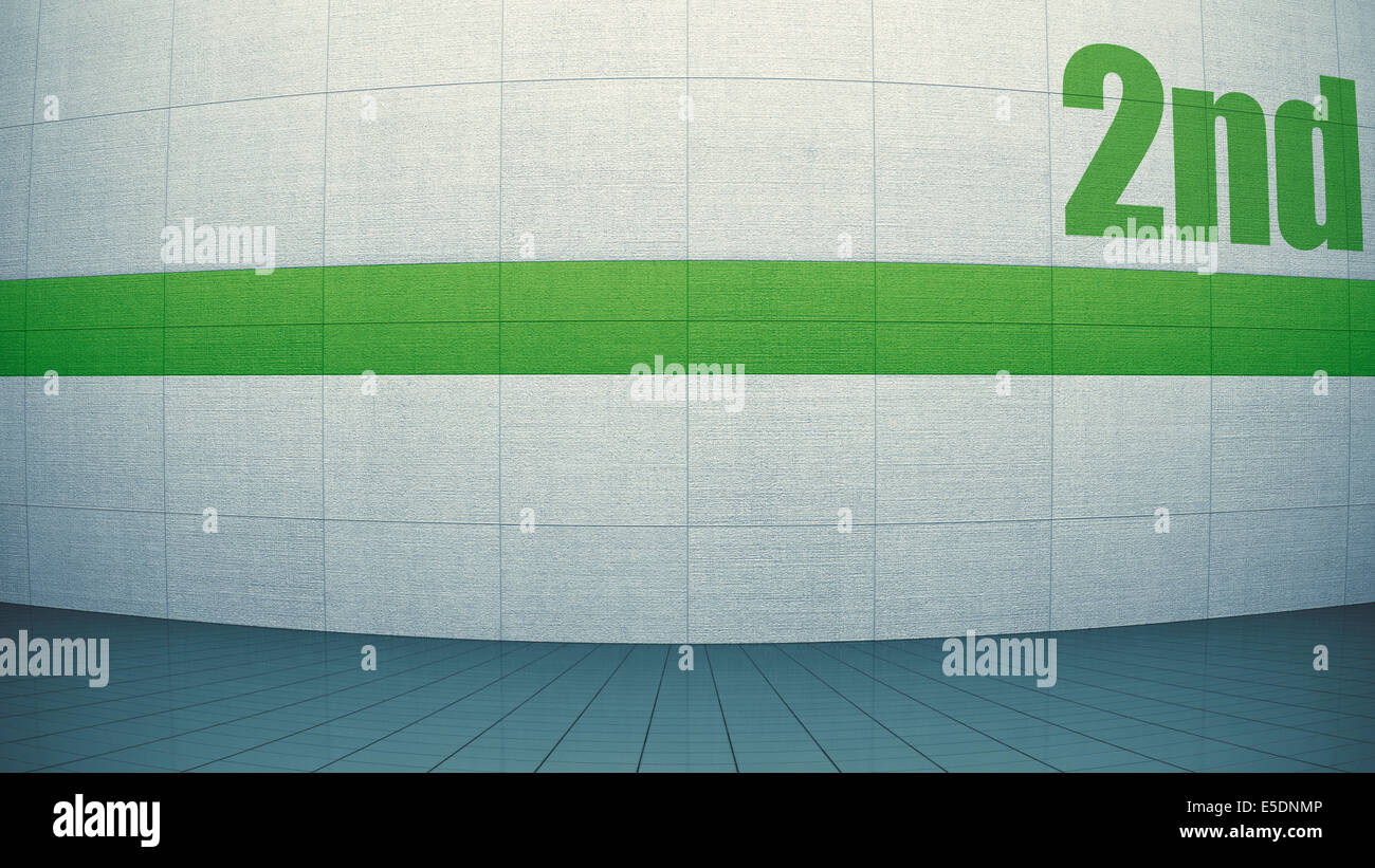 Guidance system on concrete wall, 3D Rendering Stock Photo - Alamy