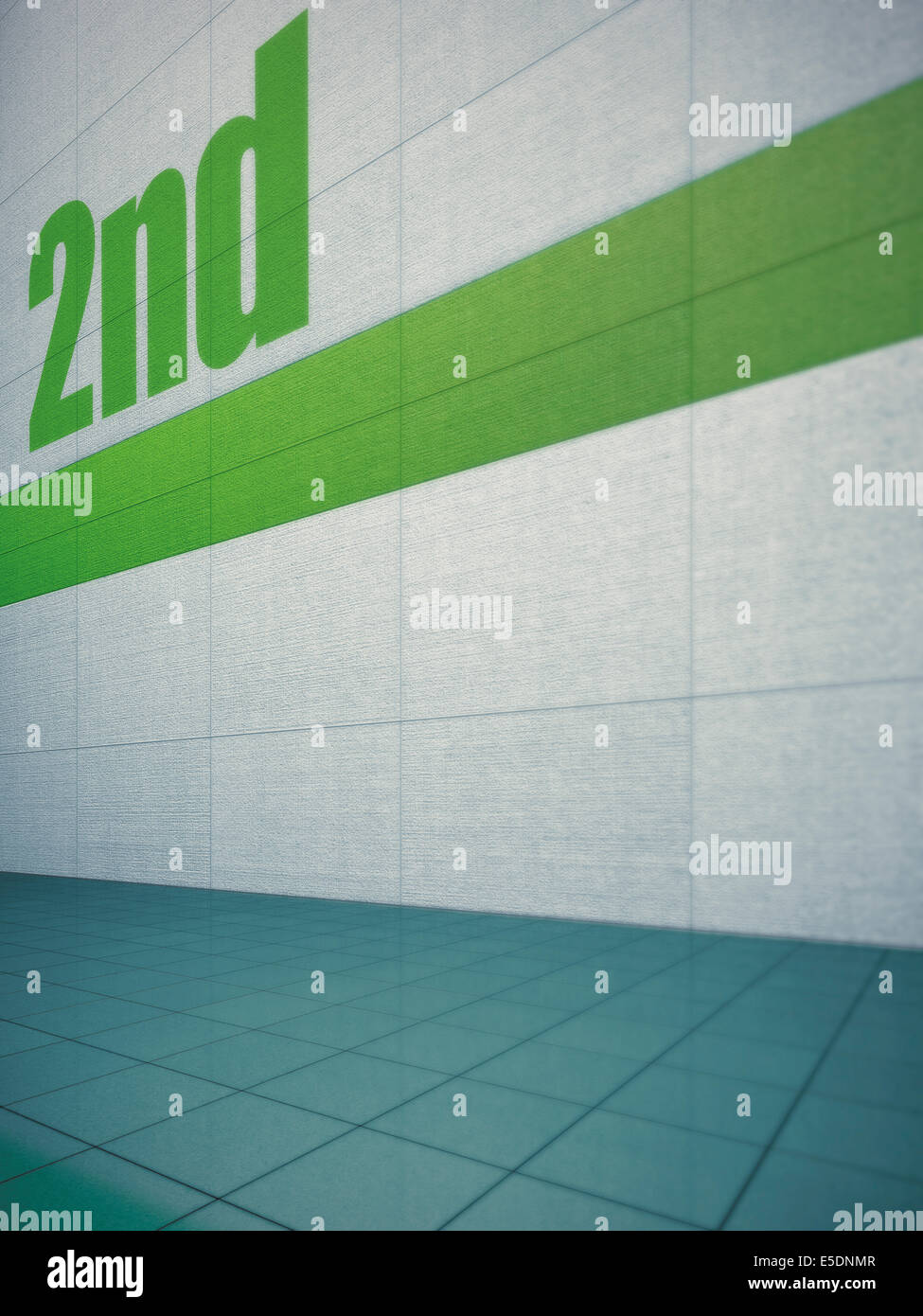 Guidance system on concrete wall, 3D Rendering Stock Photo - Alamy