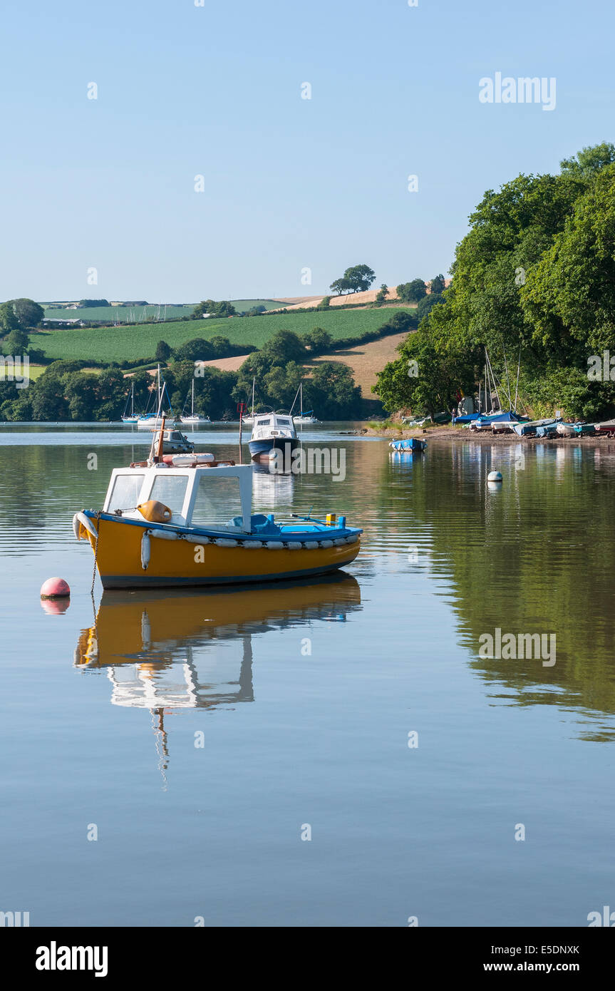 craft on river Dart at Stoke Gabriel,Devon Stock Photo - Alamy
