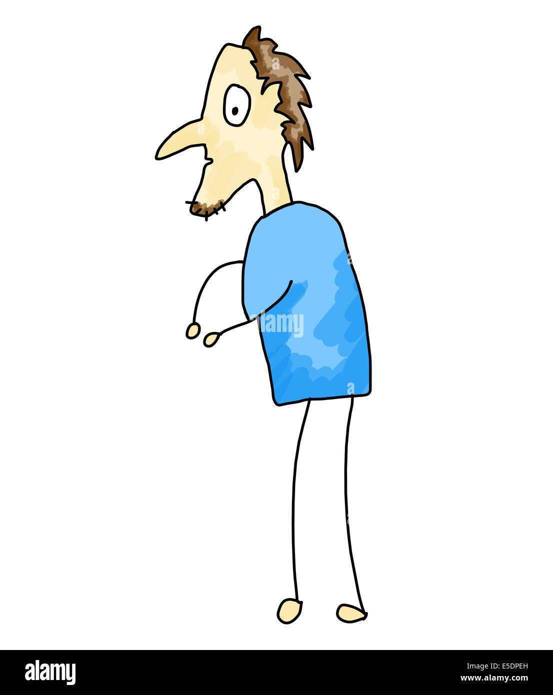 Illustration of a strange looking cartoon man Stock Photo - Alamy