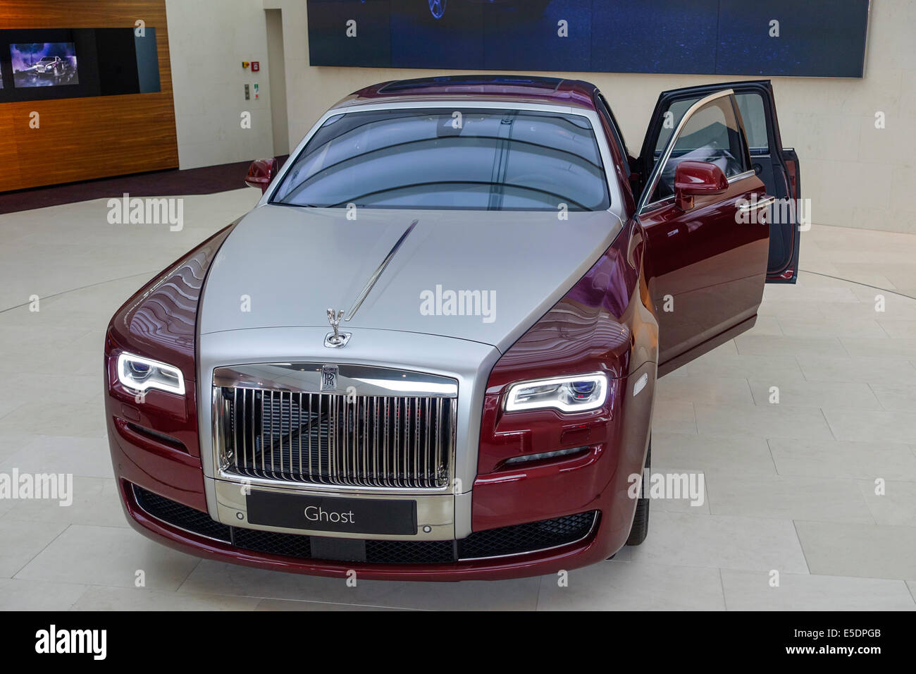 Rolls Royce Ghost in the BMW World in Munich, Bavaria, Germany, Europe ...