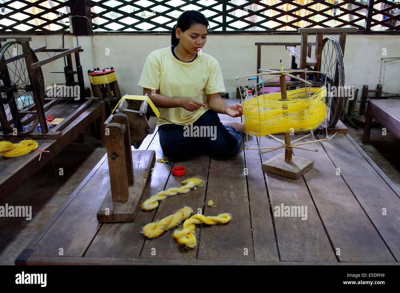 Silk worms cambodia hi-res stock photography and images - Alamy