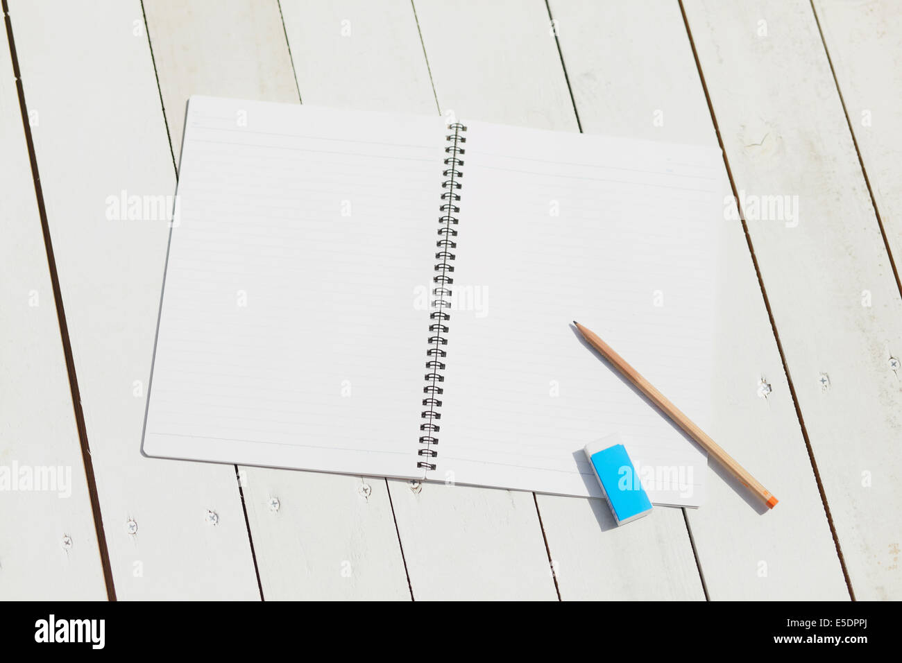 Pencil and notebook Stock Photo - Alamy