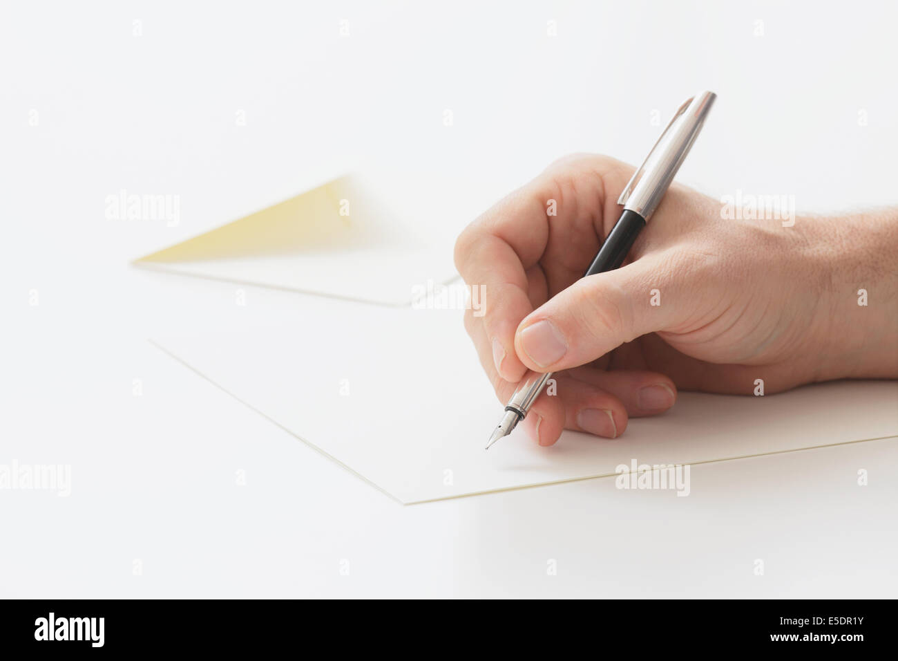 Hand writing letter fountain hi-res stock photography and images - Alamy