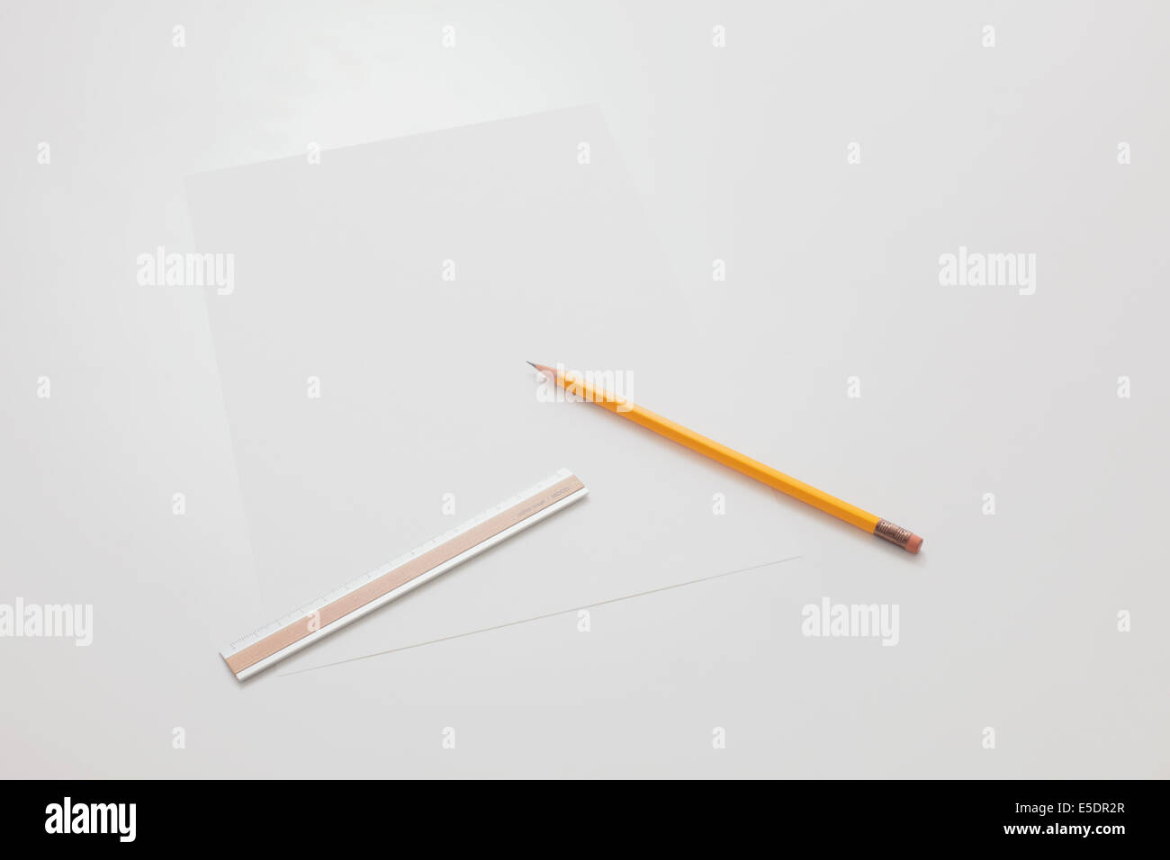 Pencil and paper Stock Photo - Alamy