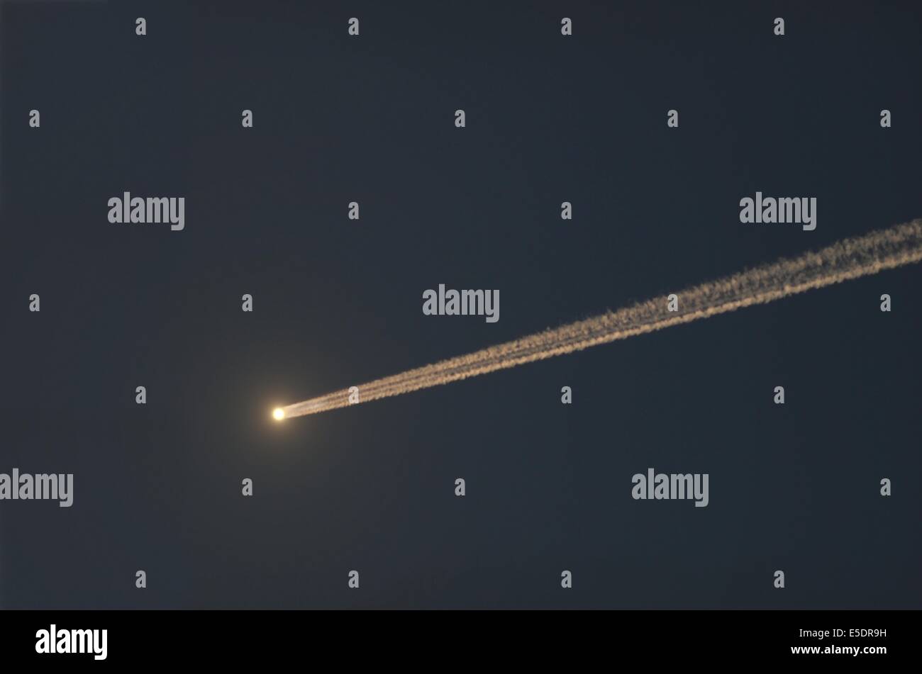 flying smoky meteor on background of sky Stock Photo - Alamy