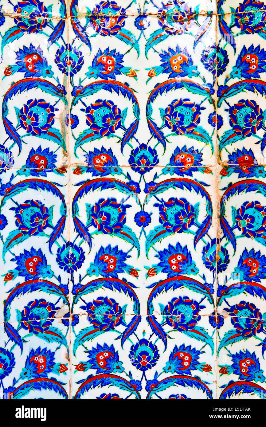 Handmade Turkish Blue Tile Stock Photo - Alamy