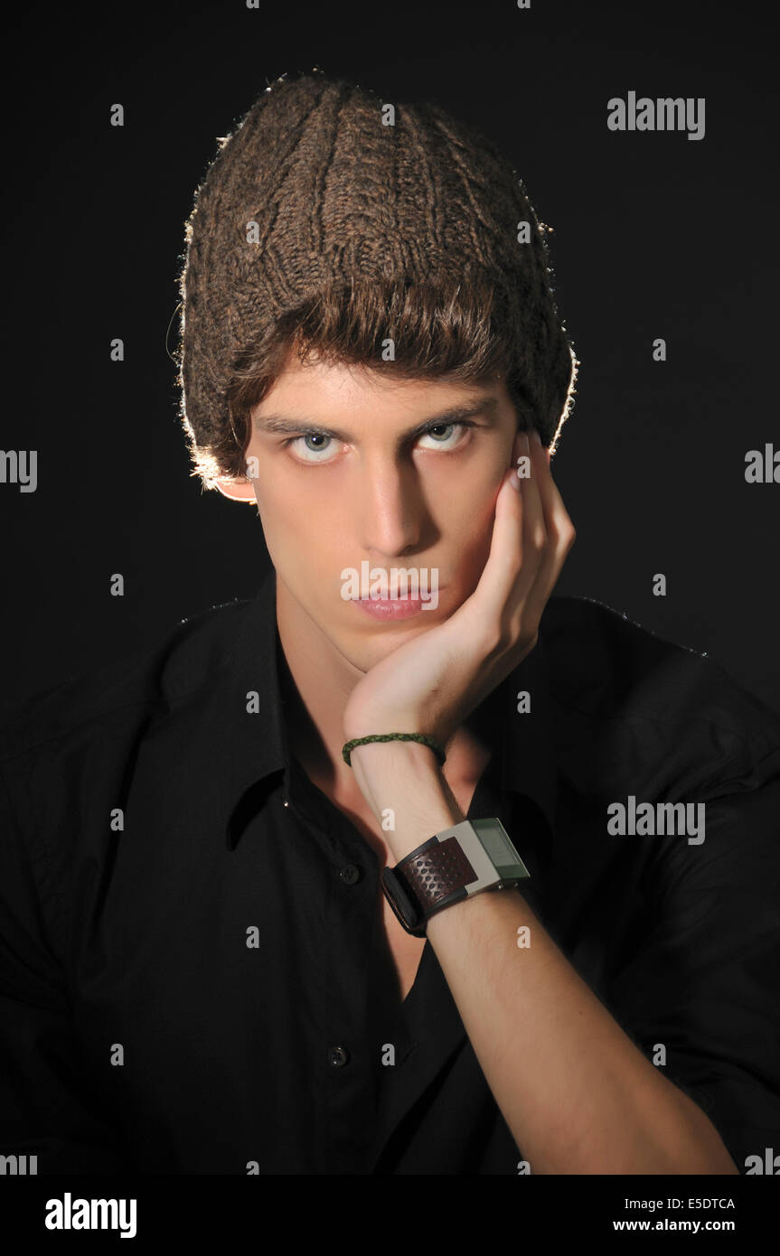 Male fashion model. Studio shot Stock Photo - Alamy