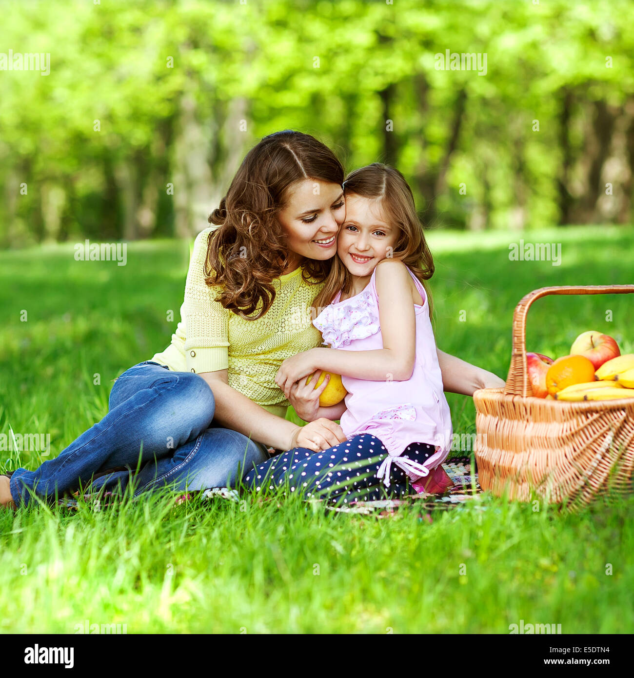 Mother and her child enjoy the early spring Stock Photo - Alamy