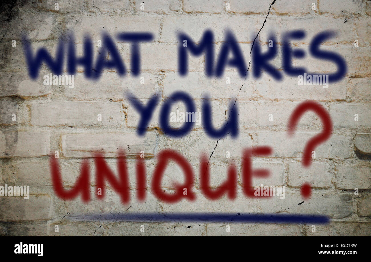 What Makes You Unique Concept Stock Photo - Alamy